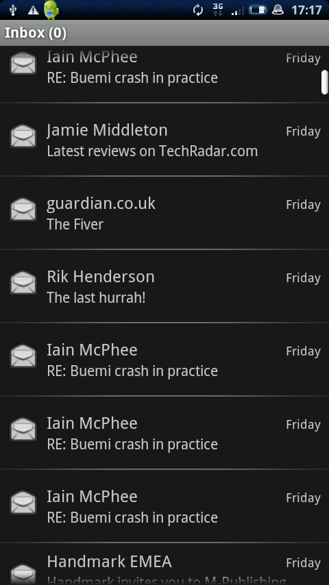 Sony Ericsson Xperia X10: Messaging - Sony Ericsson Xperia X10 review ...