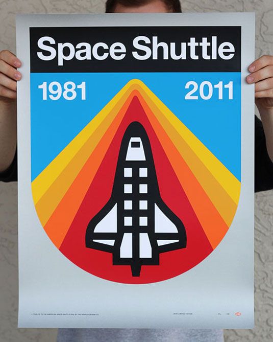Retro space shuttle posters are out of this world | Creative Bloq