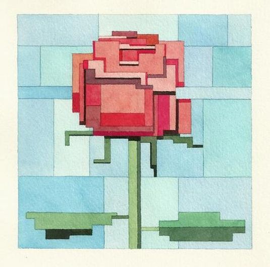 Iconic images turned into 8-bit watercolours | Creative Bloq
