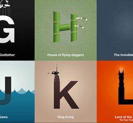 Movies made minimal with illustrated alphabet | Creative Bloq