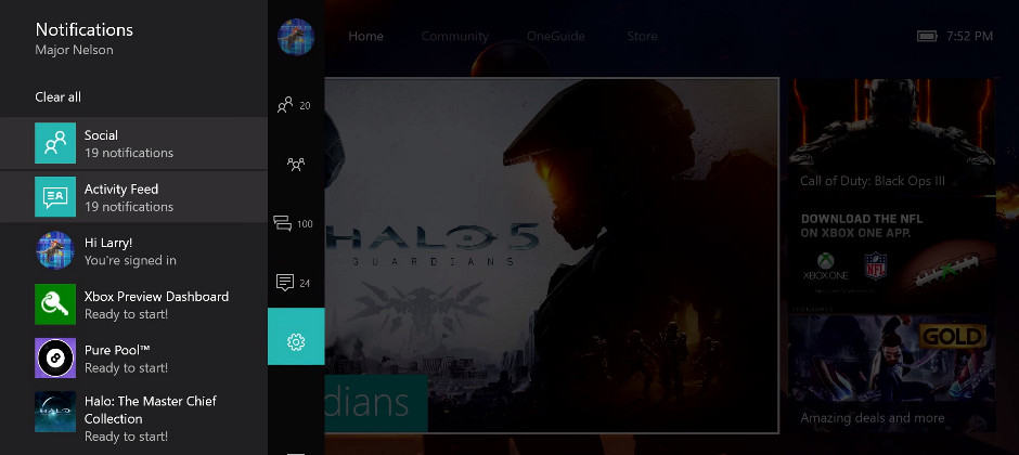Take a look at Xbox One's proper in-game guide | GamesRadar+