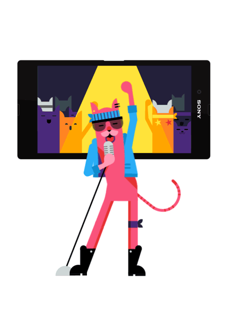 Animated illustrations pop out of Sony's new smartphones | Creative Bloq