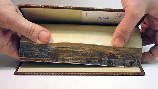 Secret paintings discovered on the edge of books | Creative Bloq