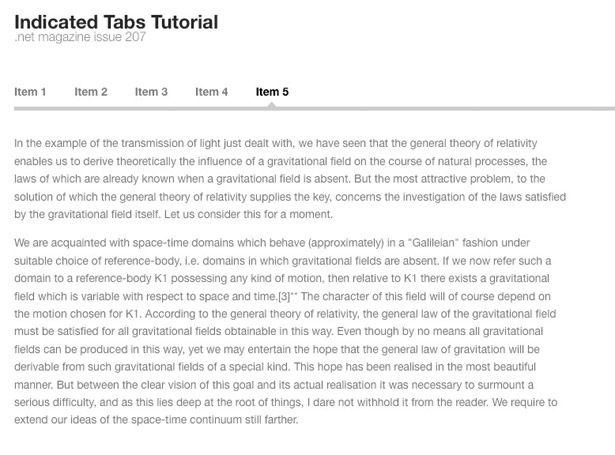 Create a jQuery tab system | Creative Bloq