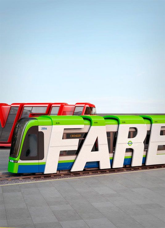 Go 3D typography trainspotting with this stunning poster design ...