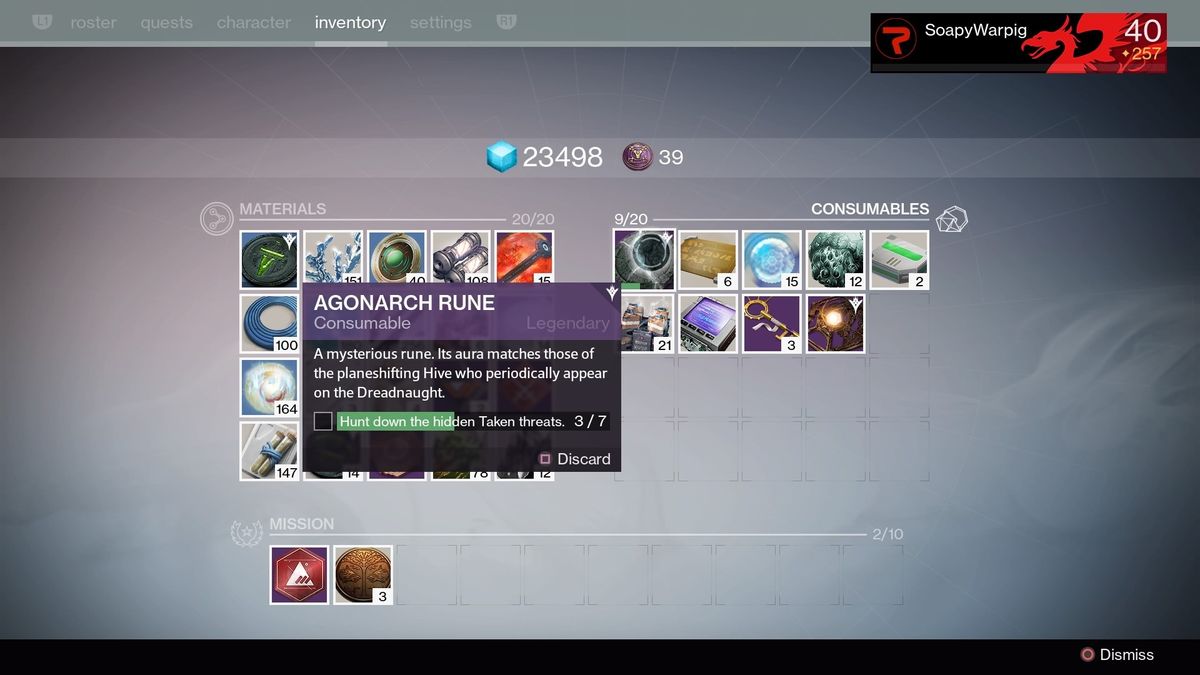 Agonarch Rune XXXVI - Destiny: The Taken King Calcified Fragment ...