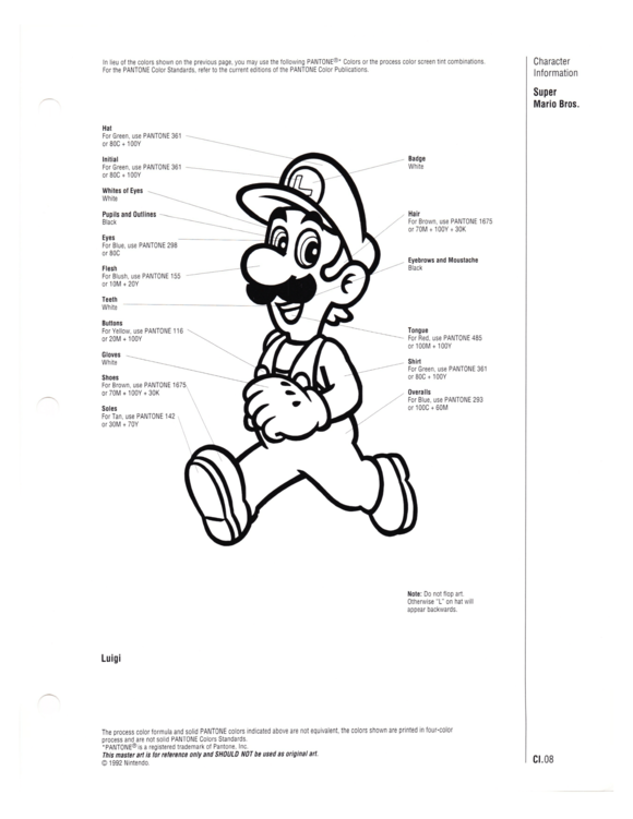 Vintage Nintendo manual reveals Pantone colours of iconic characters ...