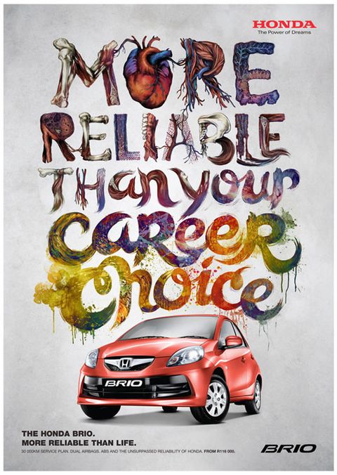Typography takes the strain in Honda's new ad campaign | Creative Bloq