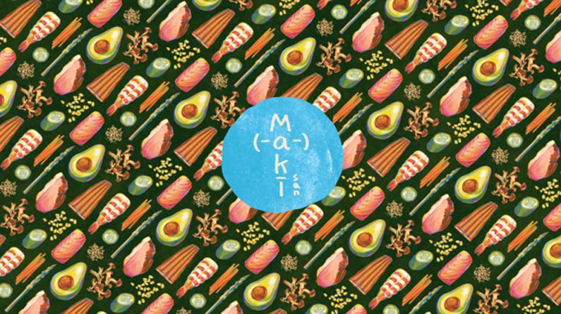 Vivid repeat-pattern sushi packaging is a foodie's delight | Creative Bloq