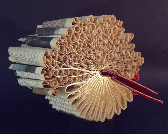 Unwanted books transformed into floral sculptures | Creative Bloq