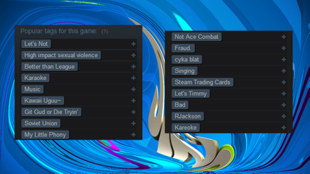 Try to guess these games by their outlandish, absurd Steam Tag pages ...