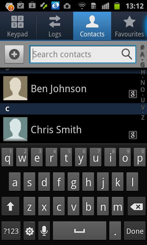 Contacts, calling and messaging - Samsung Galaxy S Advance review ...