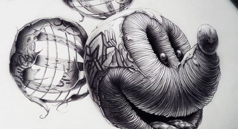 Classic toons get a creepy graphite makeover | Creative Bloq
