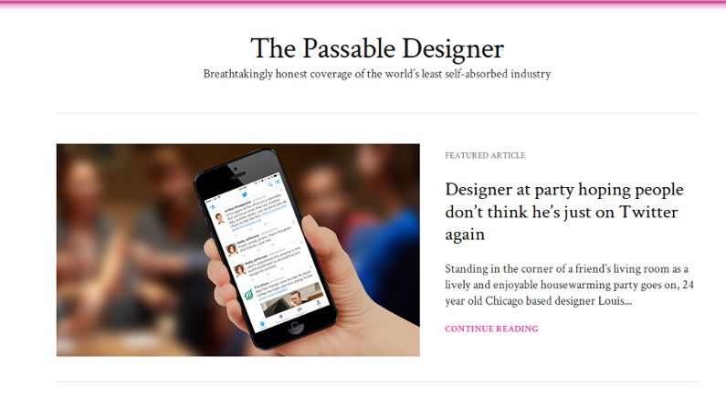 The Passable Designer is The Onion for creatives | Creative Bloq