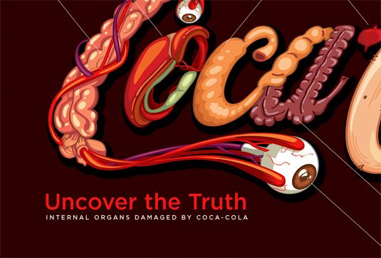 Disgusting logo shows how Coke hurts your body | Creative Bloq
