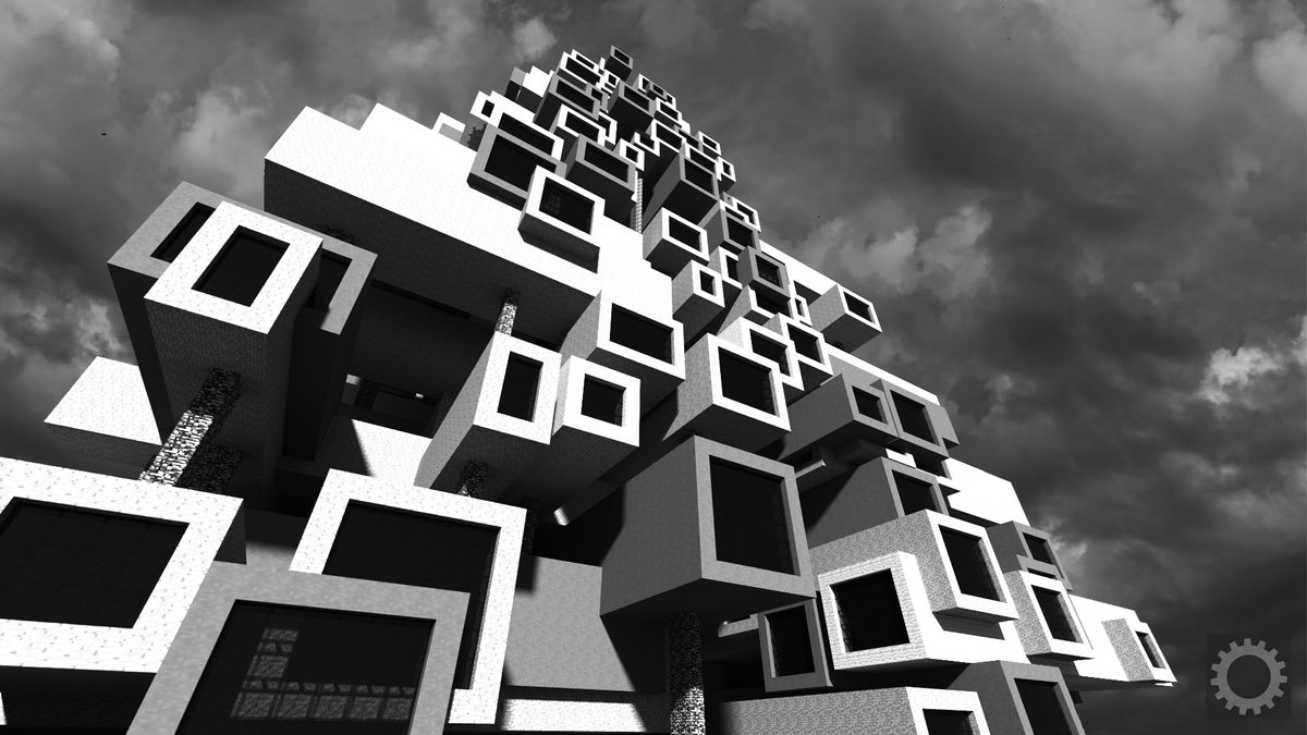 Minecraft initiative creates Brutalist builds | PC Gamer
