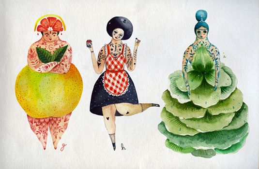The alphabet transformed into fruity women with a twist | Creative Bloq