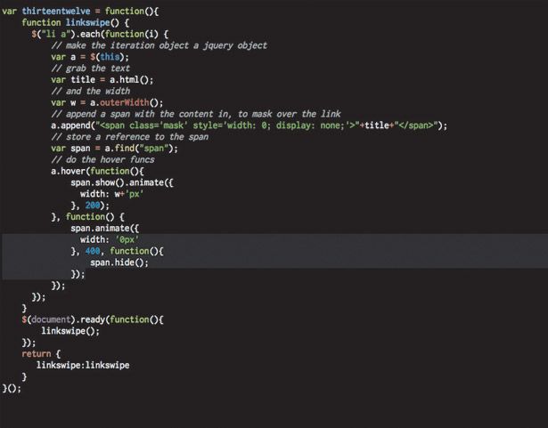 JavaScript animations: the link swipe | Creative Bloq