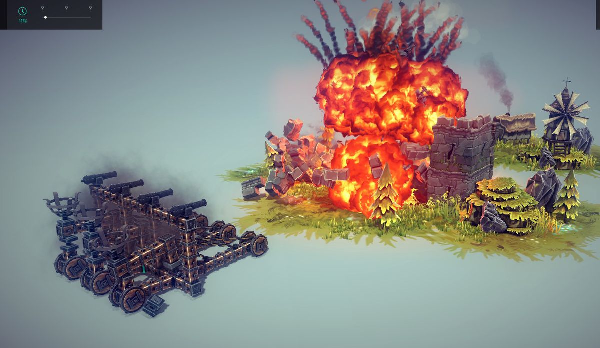 Besiege gameplay: slaying soldiers and sheep with unlikely machines ...