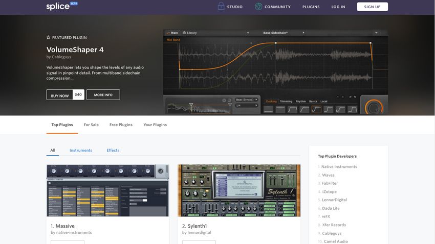 Splice introduces elegant paid-for and free plugin store | MusicRadar