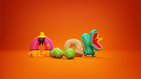 Nickelodeon logo reinvented with cute 3D characters | Creative Bloq
