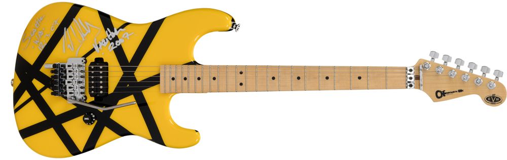 3 Eddie Van Halen-signed Charvel EVH Art Series guitars – and a ...