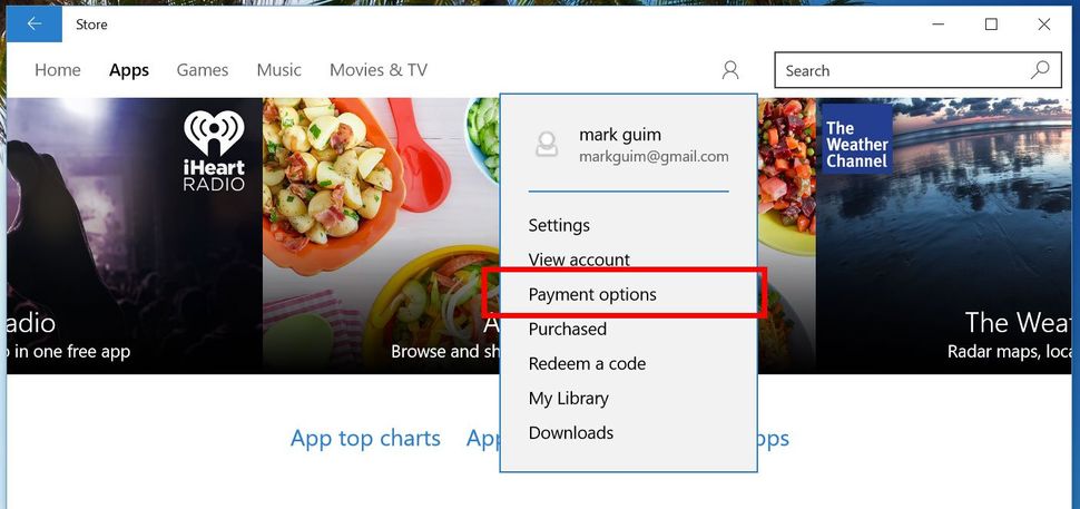 How to add or delete a payment method from the Store in Windows 10 ...