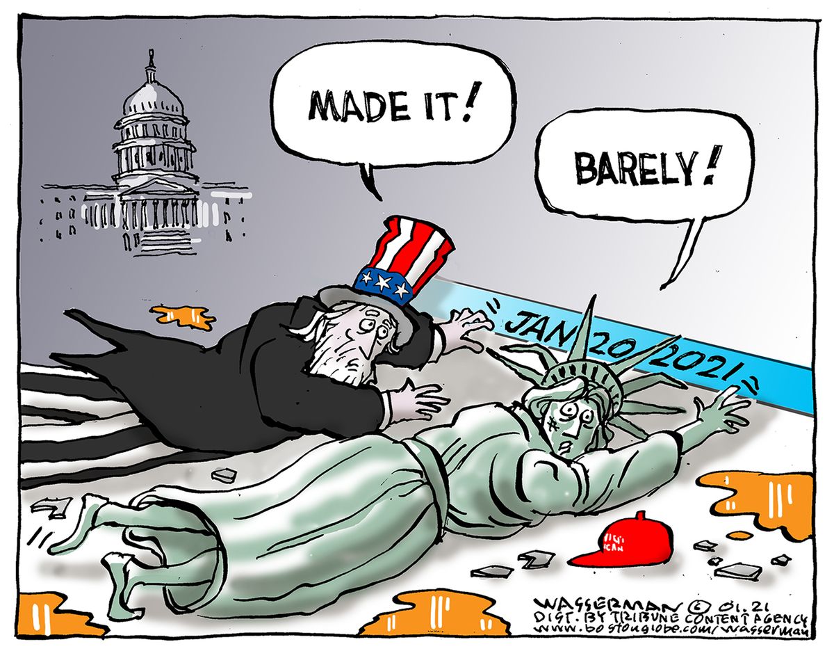 Political Cartoon U.S. Trump Biden inauguration | The Week