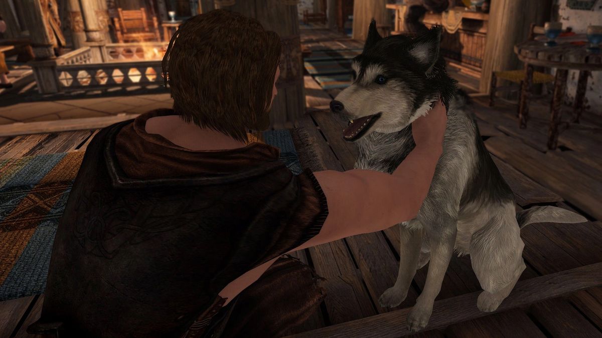 You can finally pet the dog in Skyrim | PC Gamer