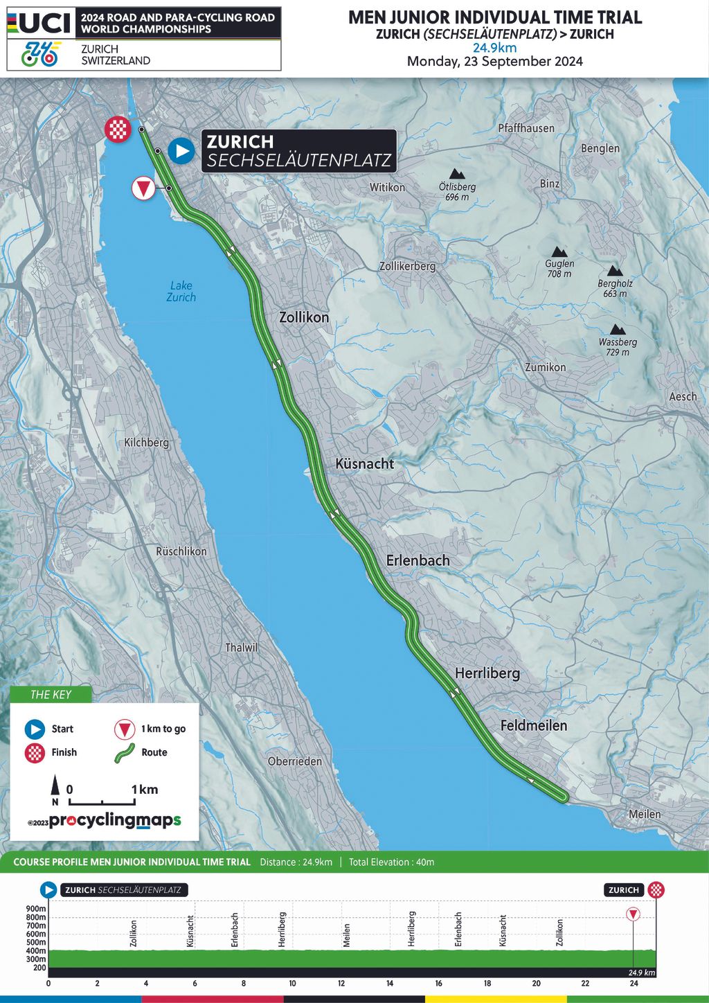 UCI Road World Championships 2024 - time trial courses | Cycling Weekly