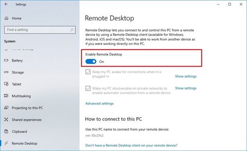 How to use Remote Desktop app to connect to a PC on Windows 10 ...
