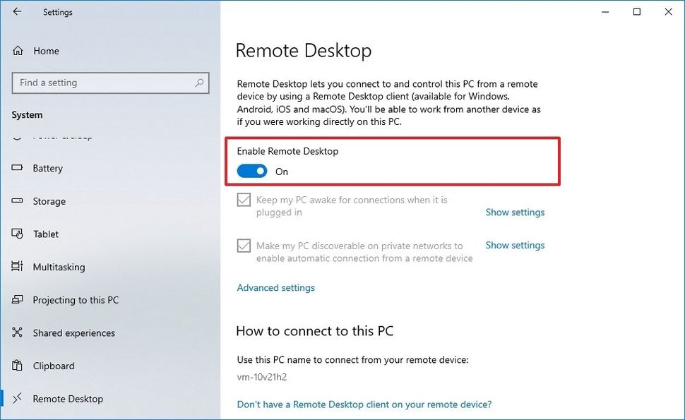 How to use Remote Desktop app to connect to a PC on Windows 10 ...