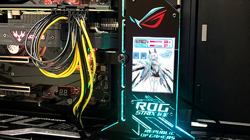 Lamptron Creates GPU Support With Integrated 2.4-inch LCD | Tom's Hardware
