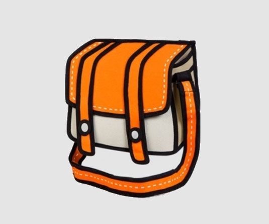 Optical illusion comic-style bag - is it 2D or 3D? | Creative Bloq