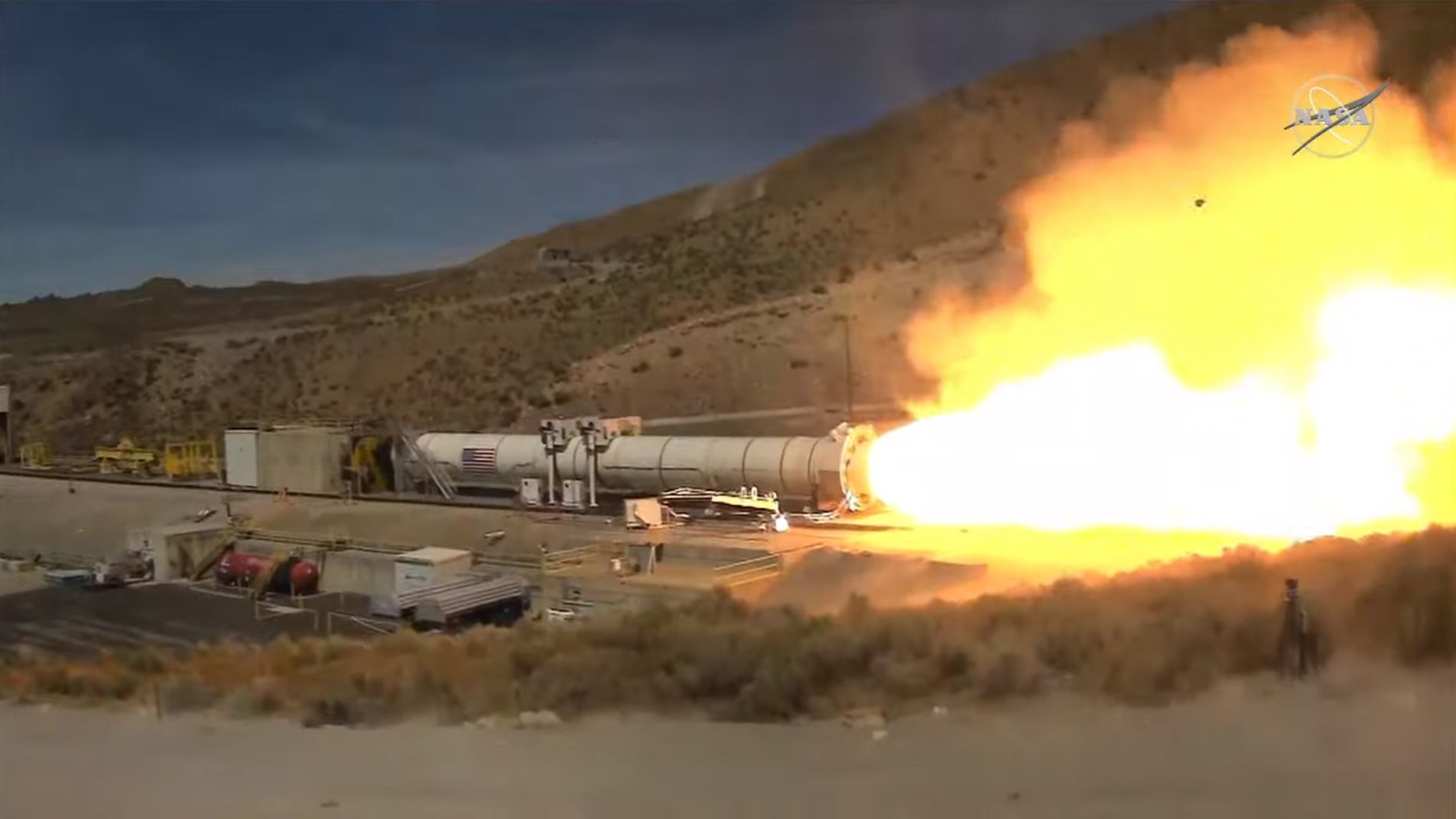 NASA test-fires its SLS megarocket booster for future moon missions ...