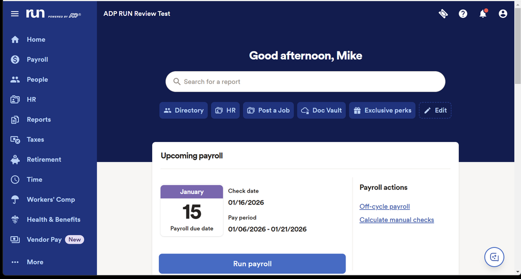 RUN Powered by ADP software review: Simple and streamlined for small ...