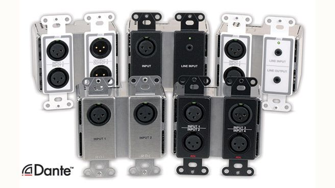 RDL Shipping Wall-Mounted Dante Audio Network Interfaces | AVNetwork