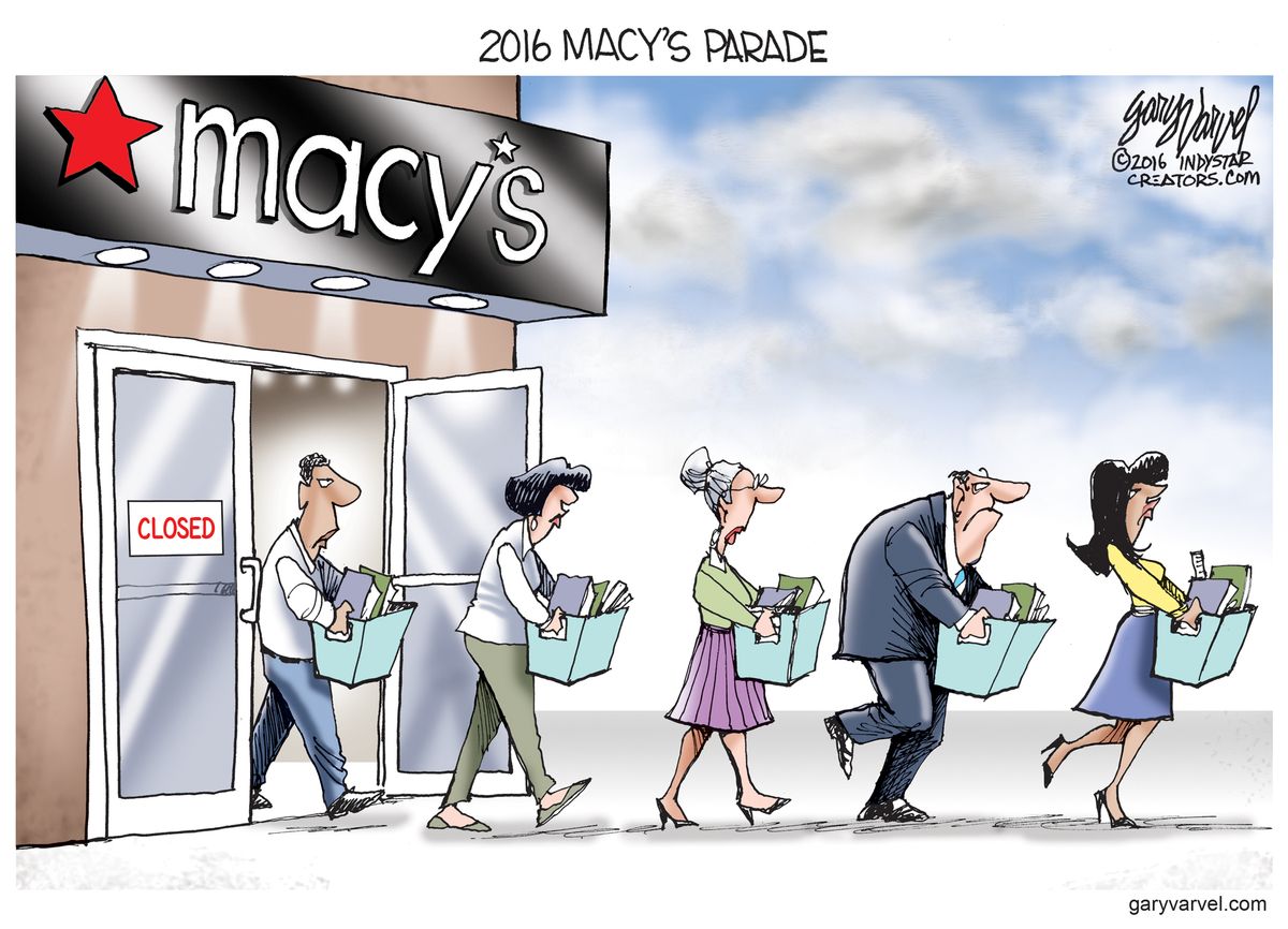 Editorial cartoon US Macy's employees | The Week