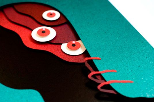 Movie monsters reborn in paper art | Creative Bloq