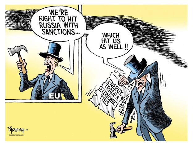 Political cartoon Russia sanctions EU world | The Week