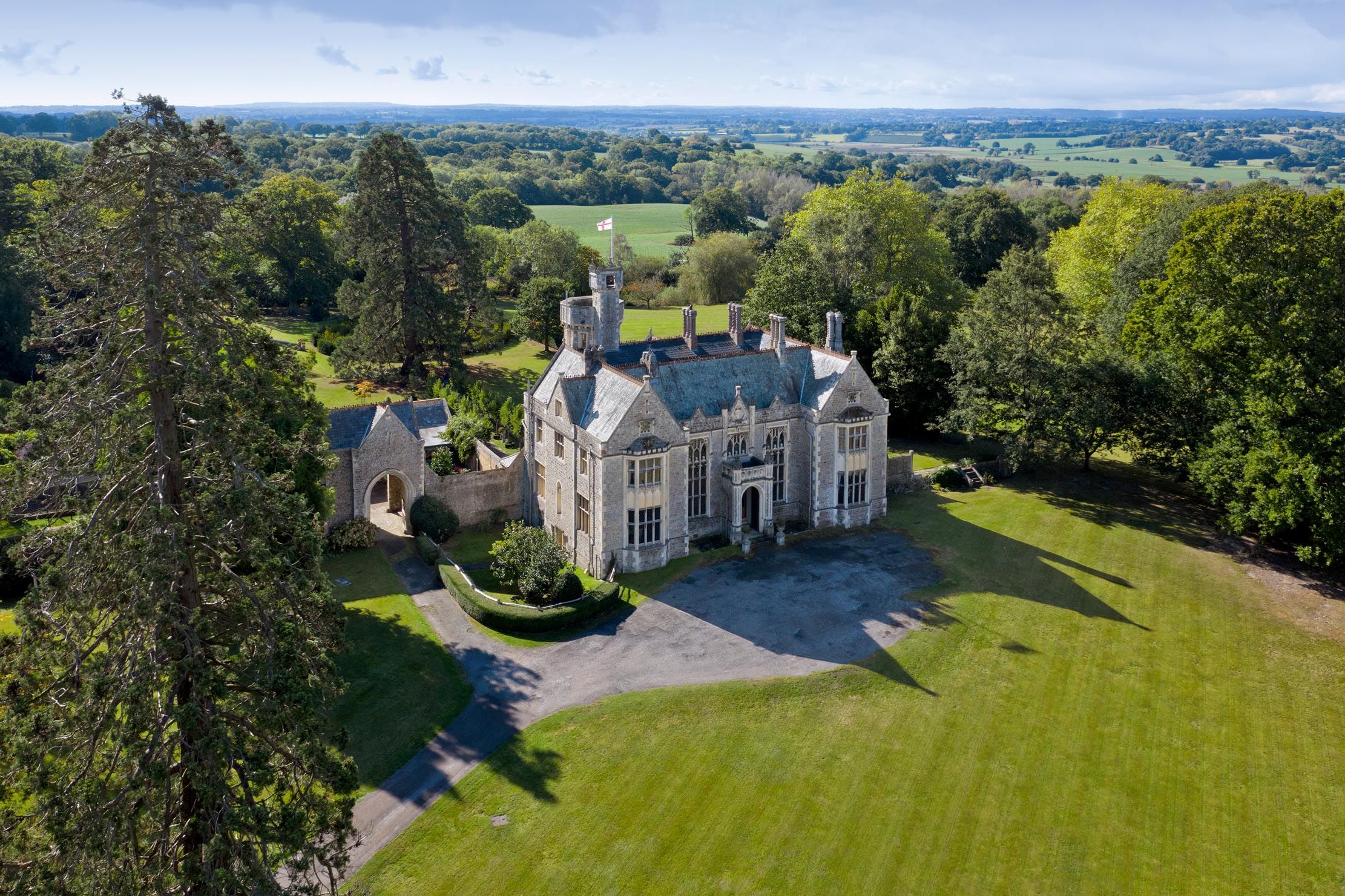 A country house in Kent once battered by storms and neglected by rock ...