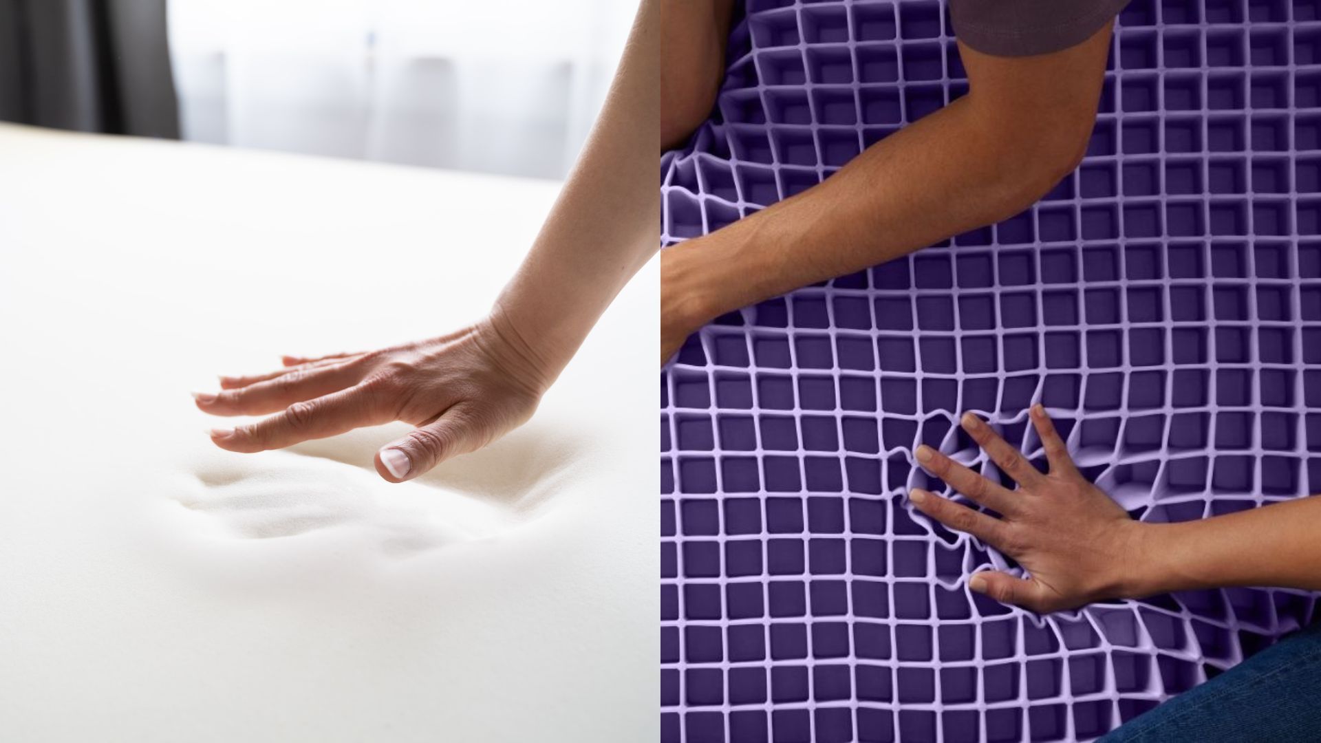 Memory foam vs Purple grid technology — which mattress material is best ...