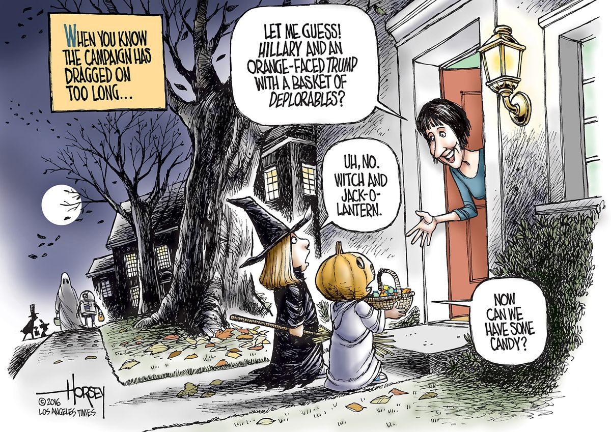Political cartoon U.S. 2016 election Halloween effect | The Week