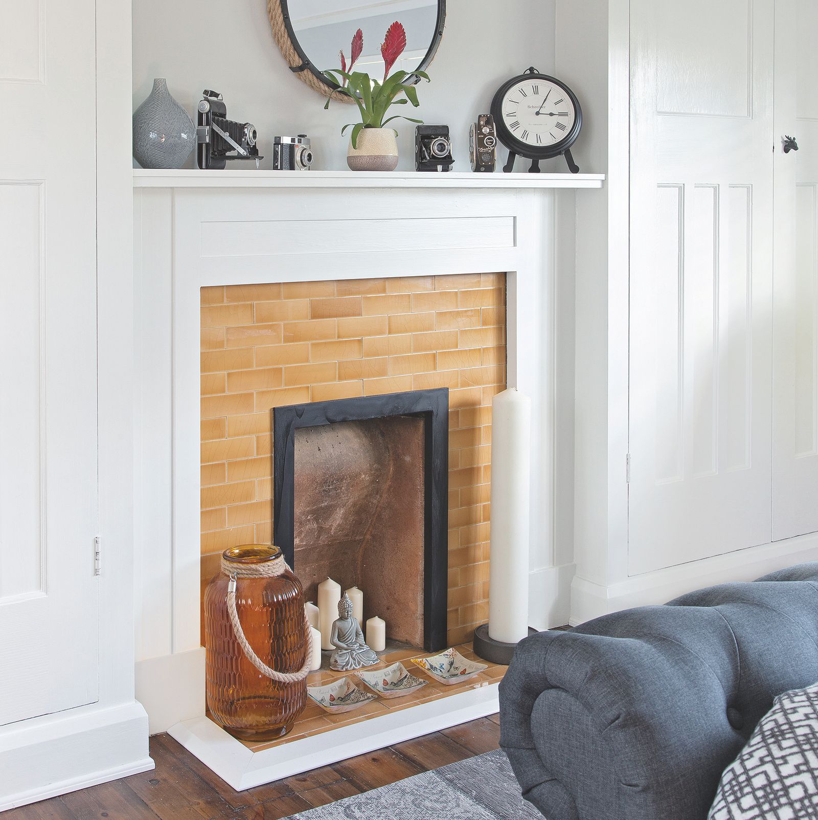 Fireplace tile ideas - create a glowing focal point | Ideal Home