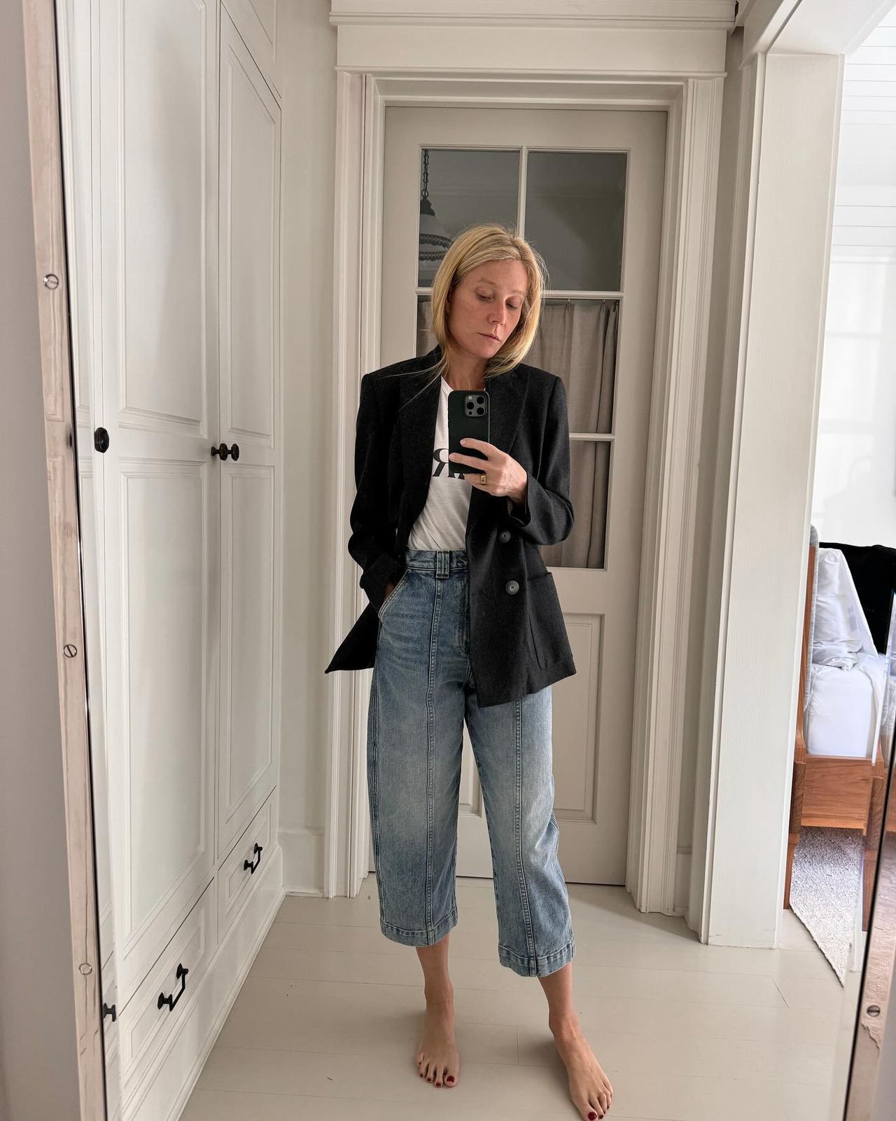 Gwyneth Paltrow Just Styled Culotte Jeans in the Chicest Way | Who What ...