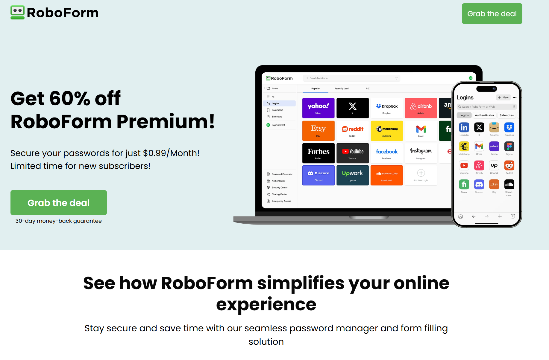 RoboForm is celebrating World Password day by offering a 60% discount ...
