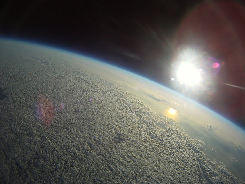 Student Balloon Photographs Shuttle Launch From Edge of Space | Space