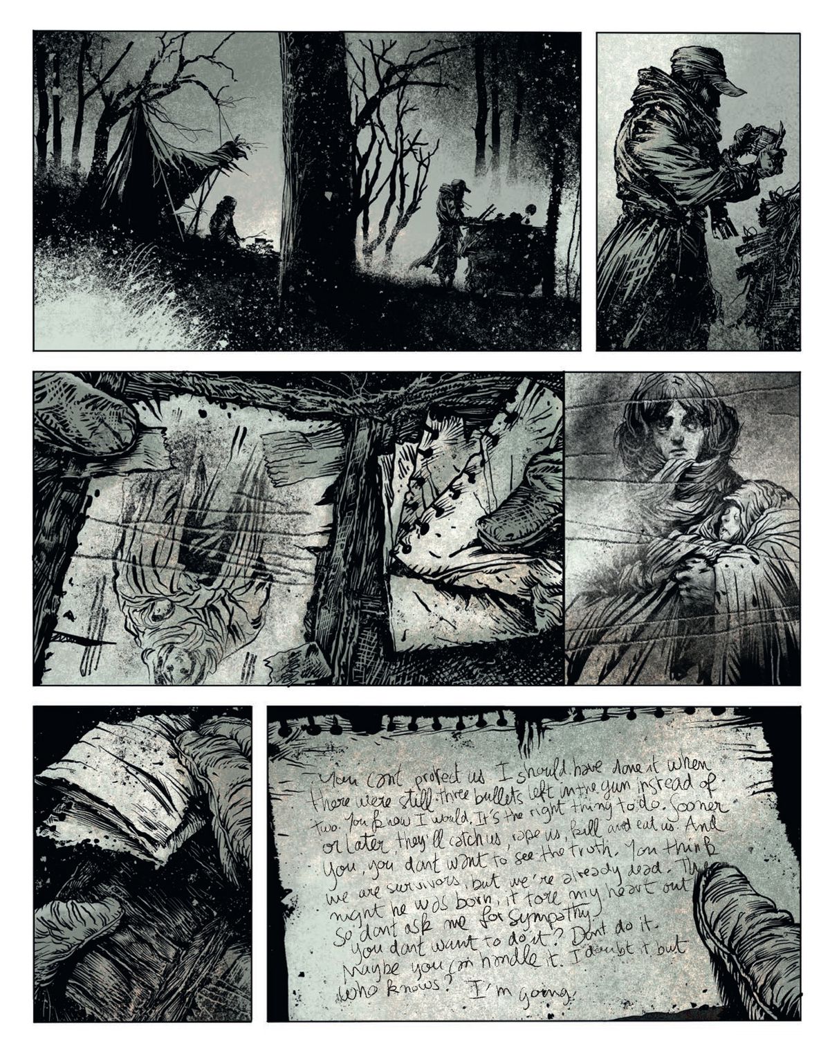 The graphic novel adaptation of post-apocalyptic classic The Road is one of the most frightening ...