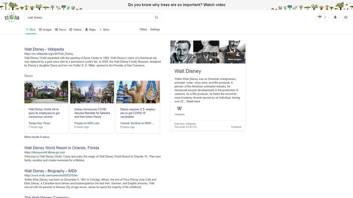 Ecosia search engine review | TechRadar