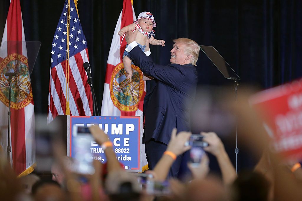 Watch Donald Trump call a baby a 'future construction worker' and an ...